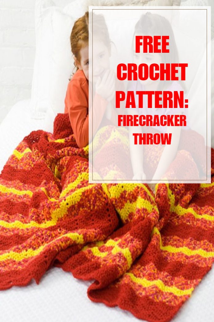 Firecracker Throw Free Crochet Pattern - HousewivesHobbies