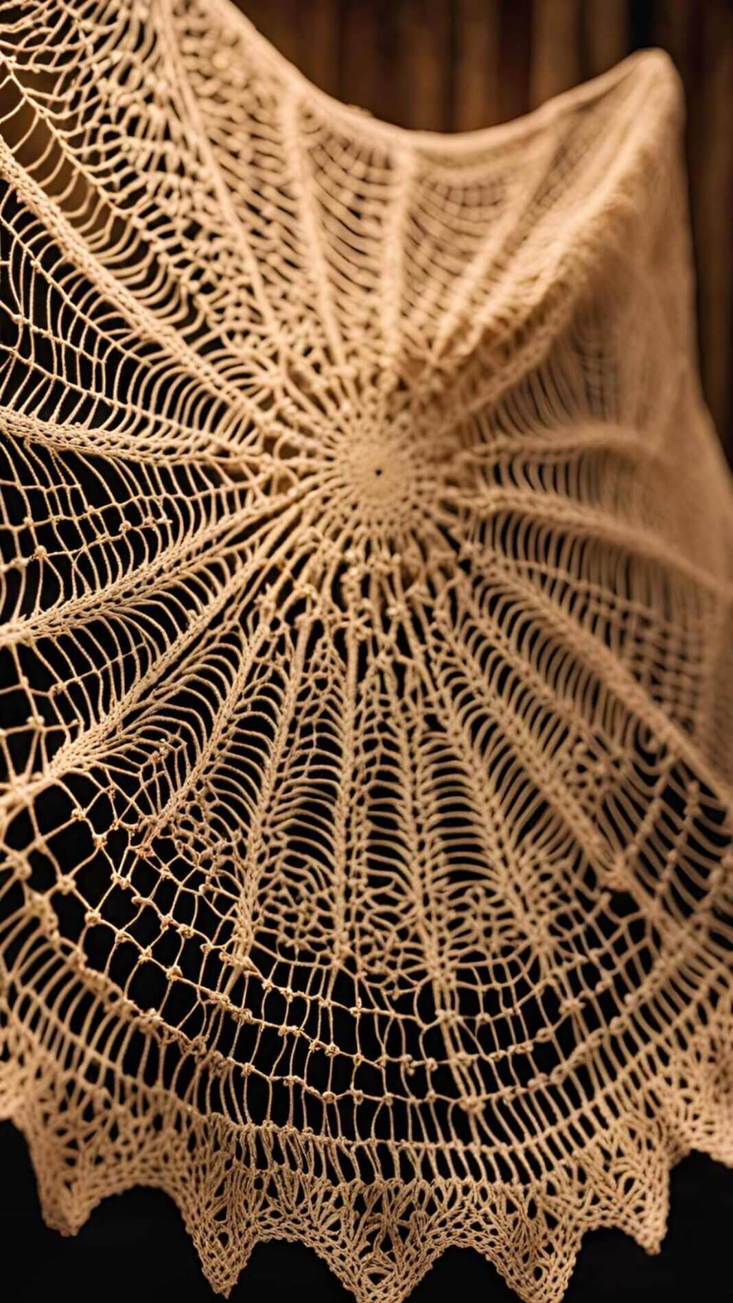 Crochet Spider Web Shawl Pattern - HousewivesHobbies