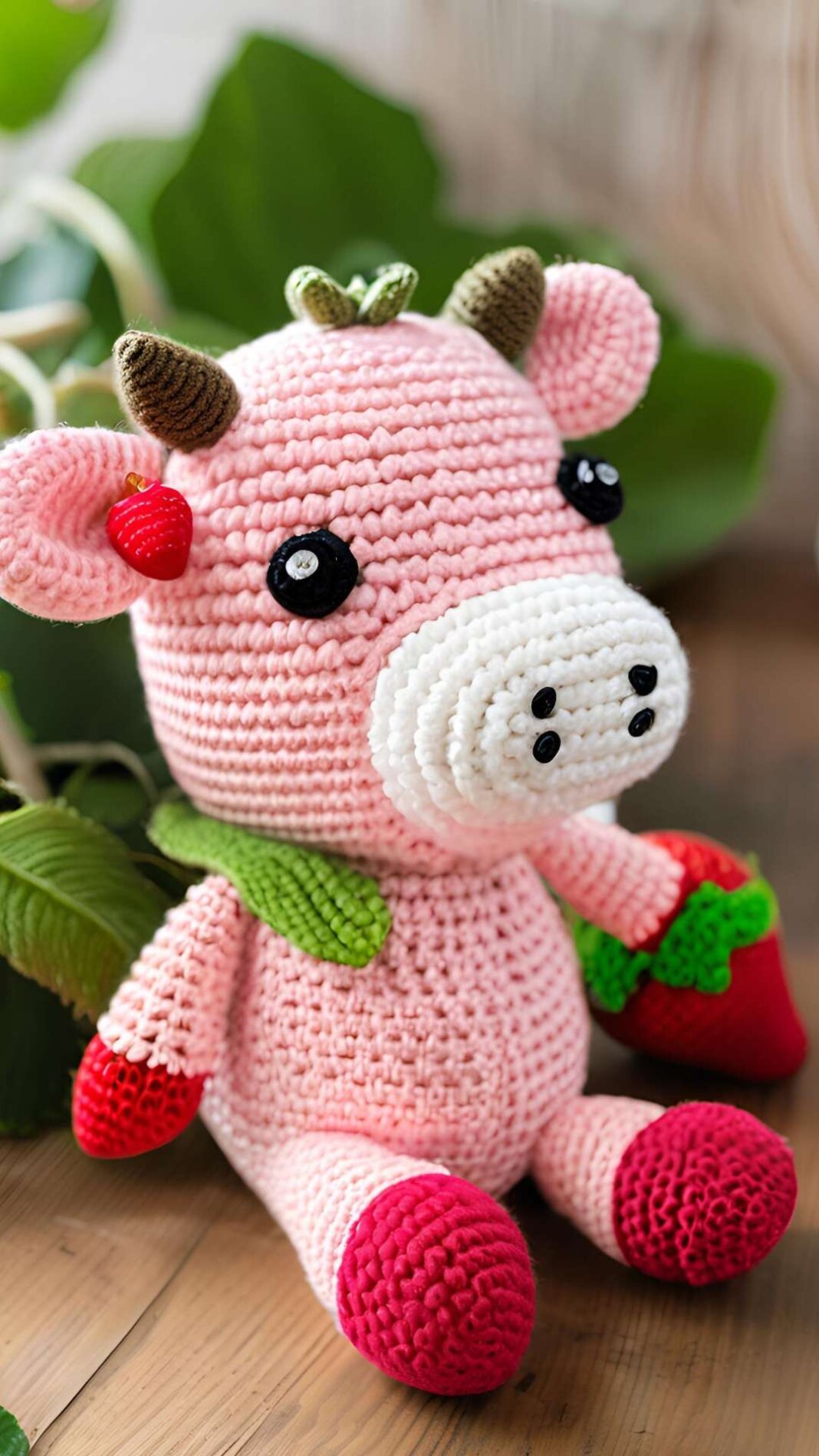 Strawberry Cow Crochet Pattern Free - HousewivesHobbies