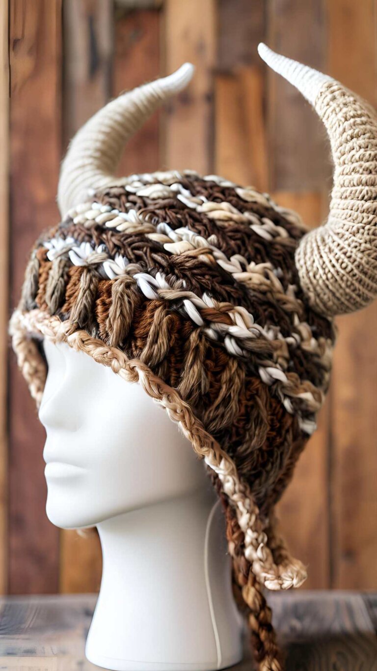 Crochet Viking Hat Free Pattern - HousewivesHobbies