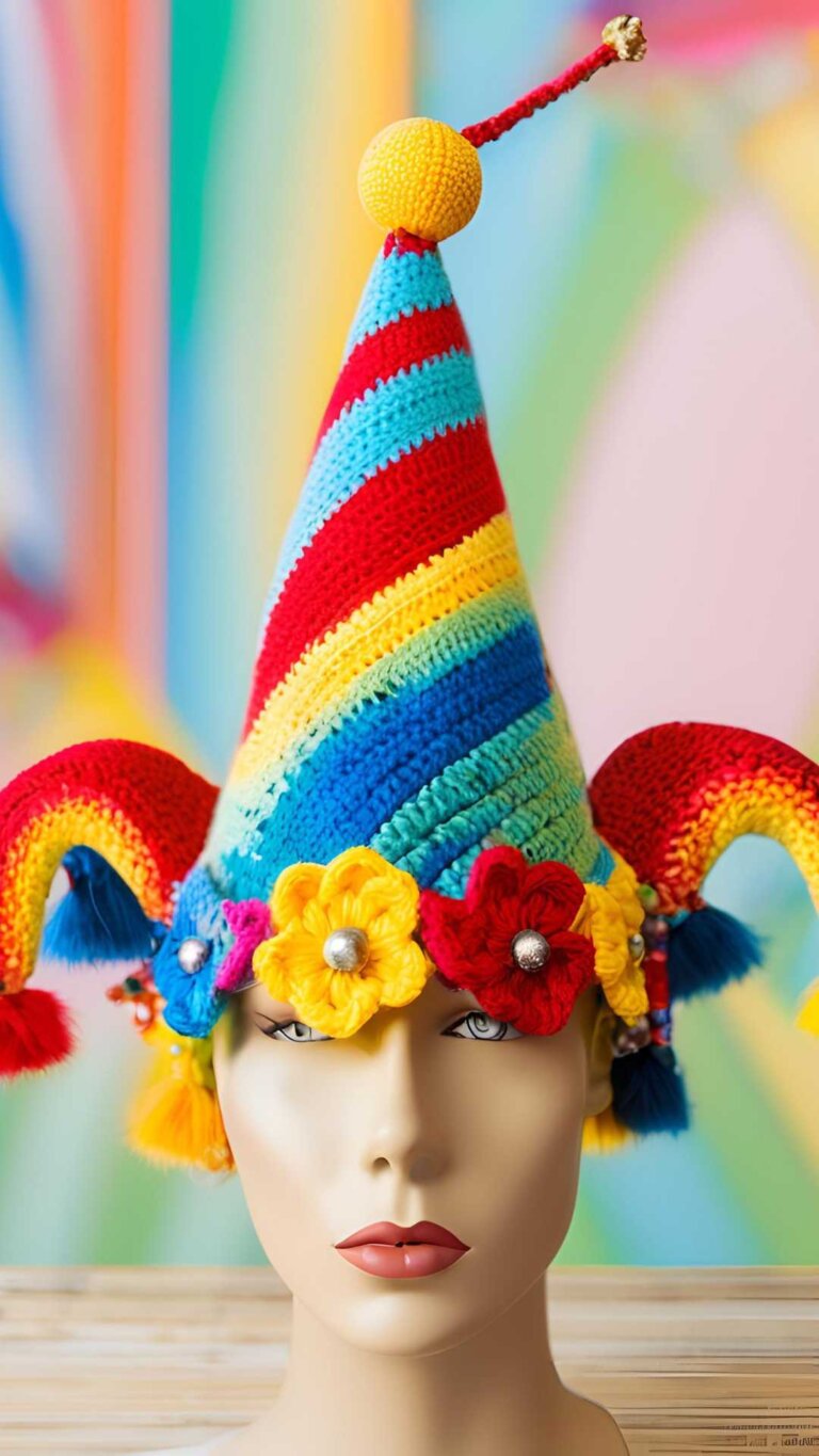 Crochet Jester Hat Pattern - HousewivesHobbies