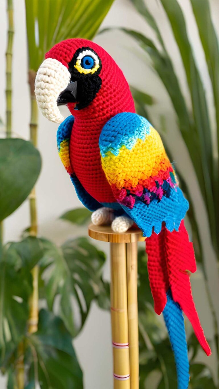 Free Crochet Parrot Pattern - HousewivesHobbies