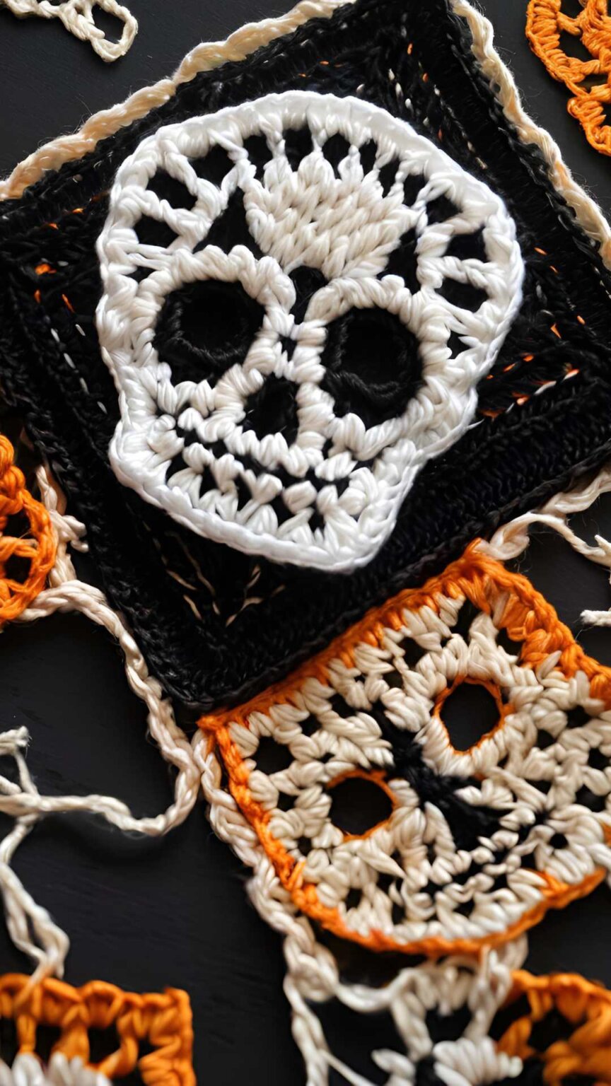 Free Skull Granny Square Crochet Pattern - HousewivesHobbies