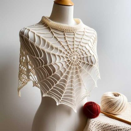Spider Web Crochet Shawl Pattern - HousewivesHobbies